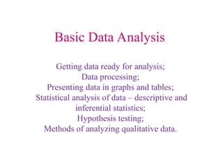 Chapter 6. Data Analysis.ppt data interpretation | PPT