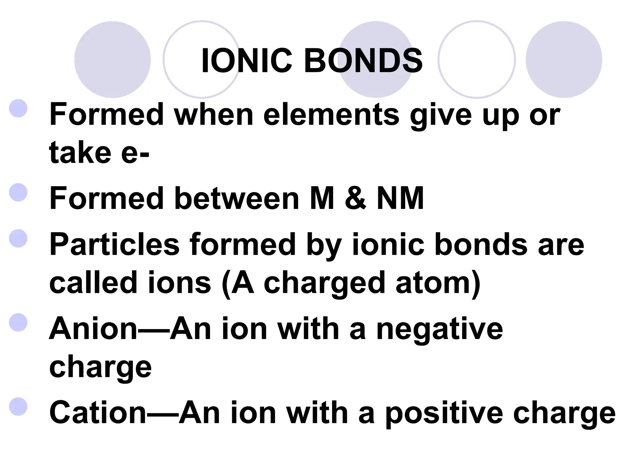 Chemical Bonds Physical Science Chapter6 | PPT