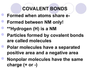 Chemical Bonds Physical Science Chapter6 | PPT