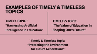 TOPIC SELECTION & ANALYSIS IN ORAL COMMUNICATION | PPTX