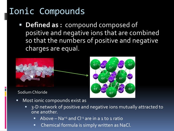 Chapter 6.3 : Ionic Bonding and Ionic Compounds