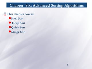 Chapter 6 - Advanced Sorting Algorithms (1).ppt