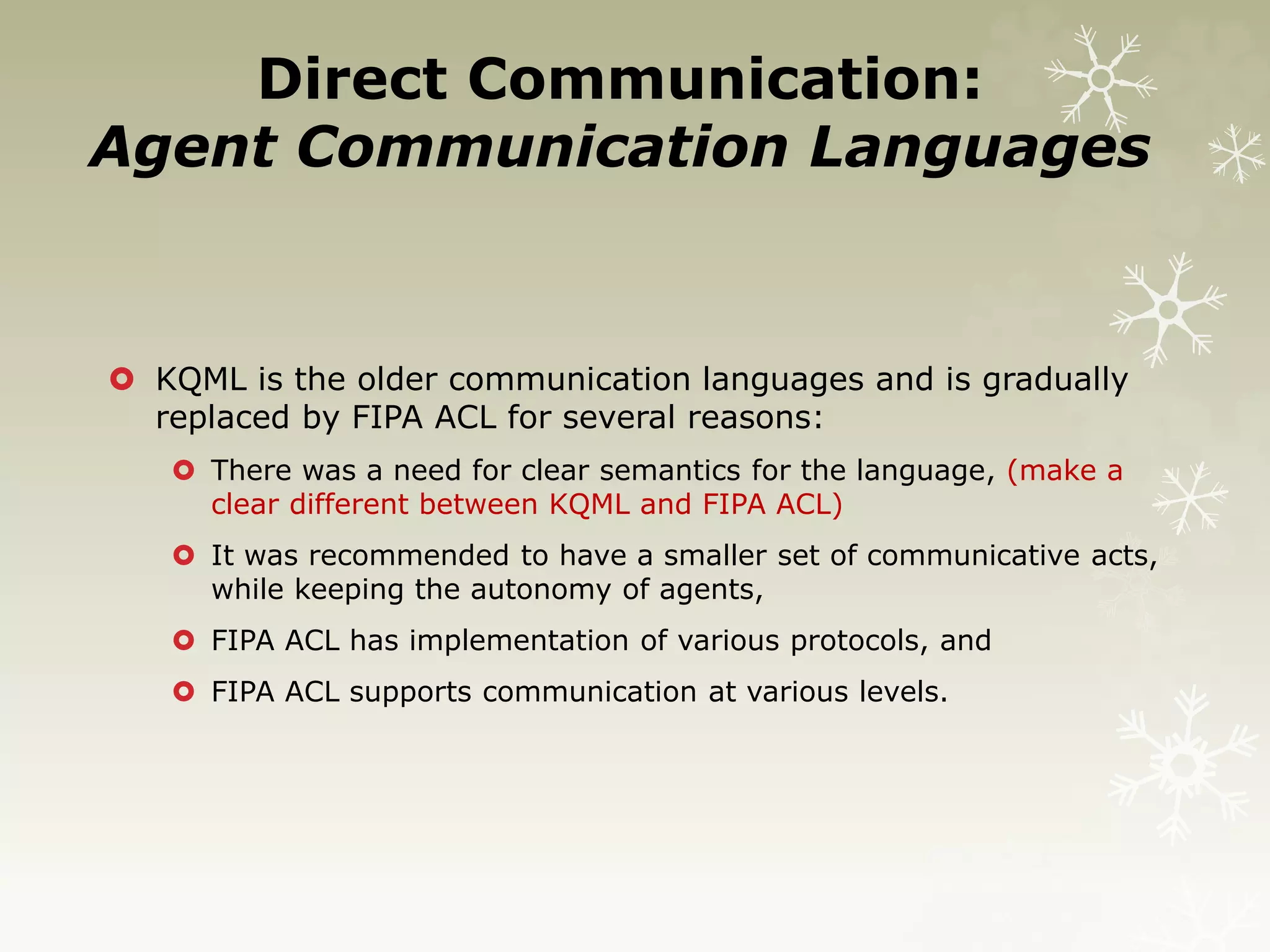 Chapter 6 agent communications--agent communications | PPTX