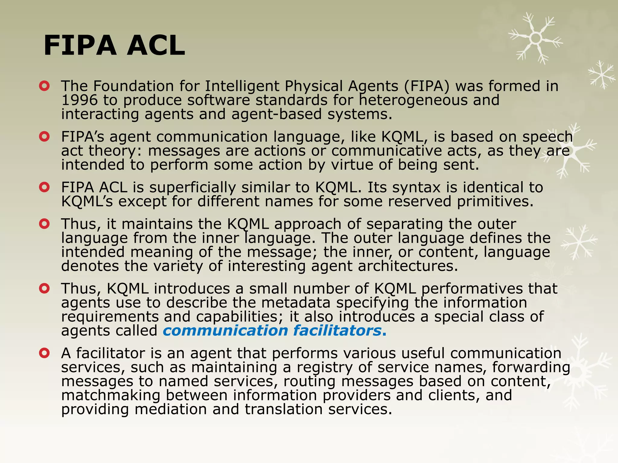 Chapter 6 agent communications--agent communications | PPTX