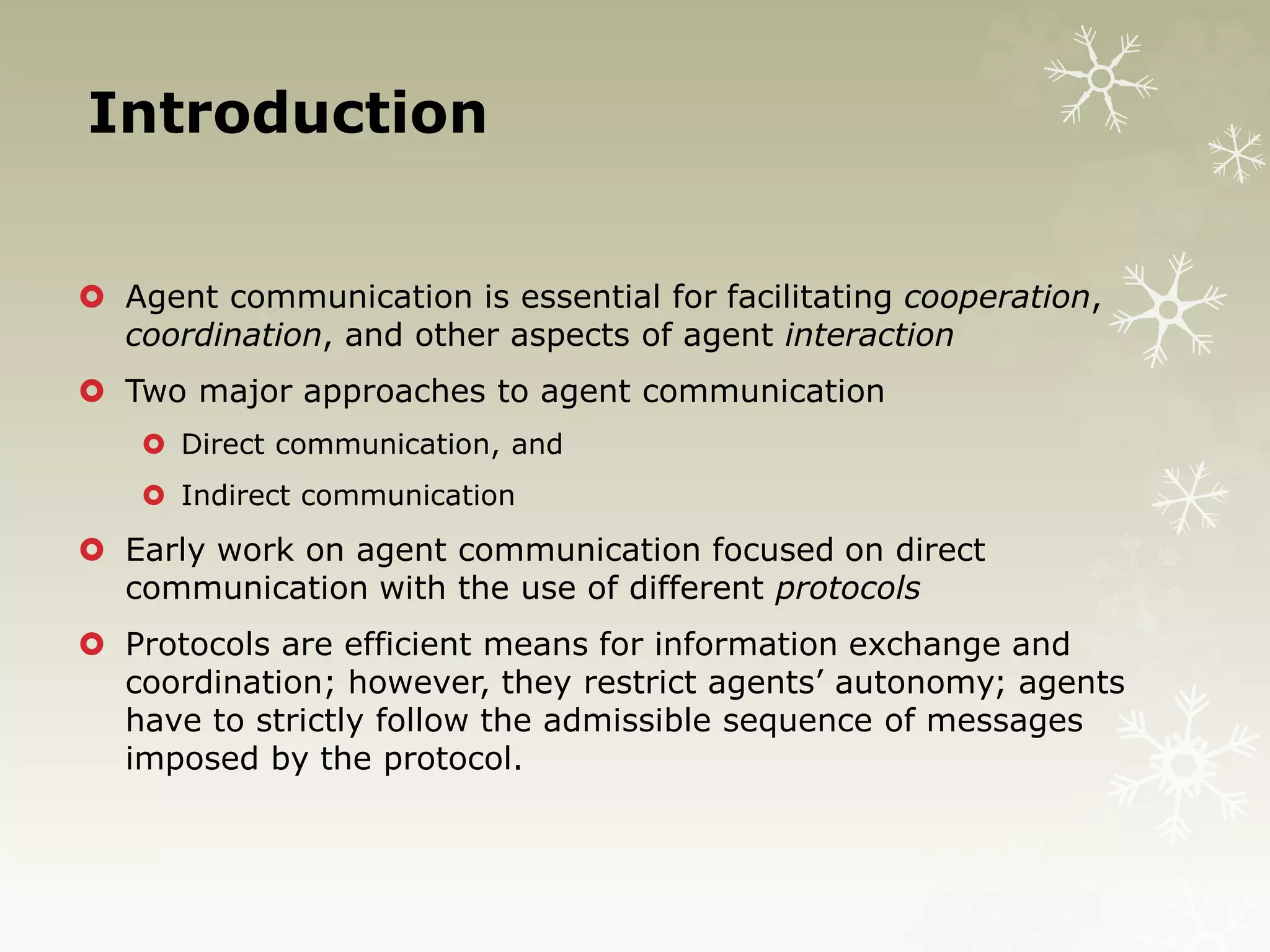Chapter 6 agent communications--agent communications | PPTX