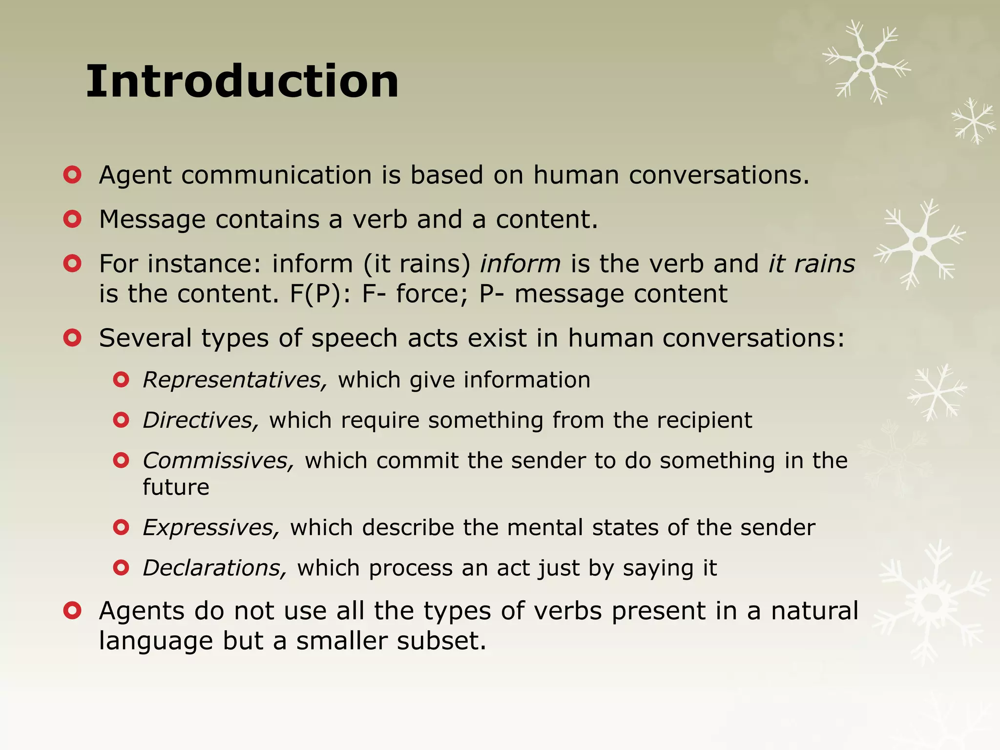 Chapter 6 agent communications--agent communications | PPTX