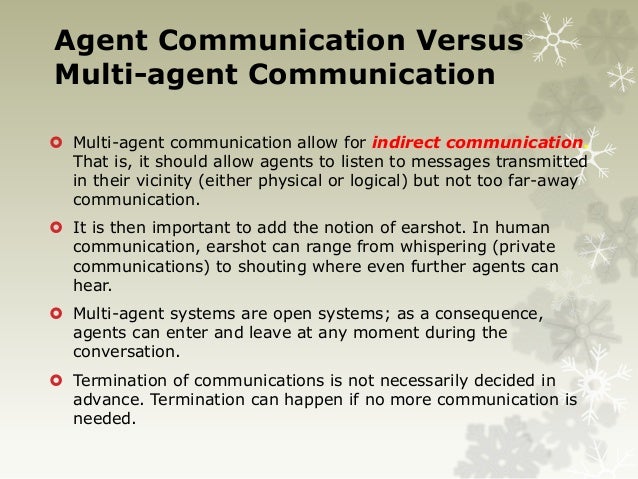 Chapter 6 agent communications--agent communications