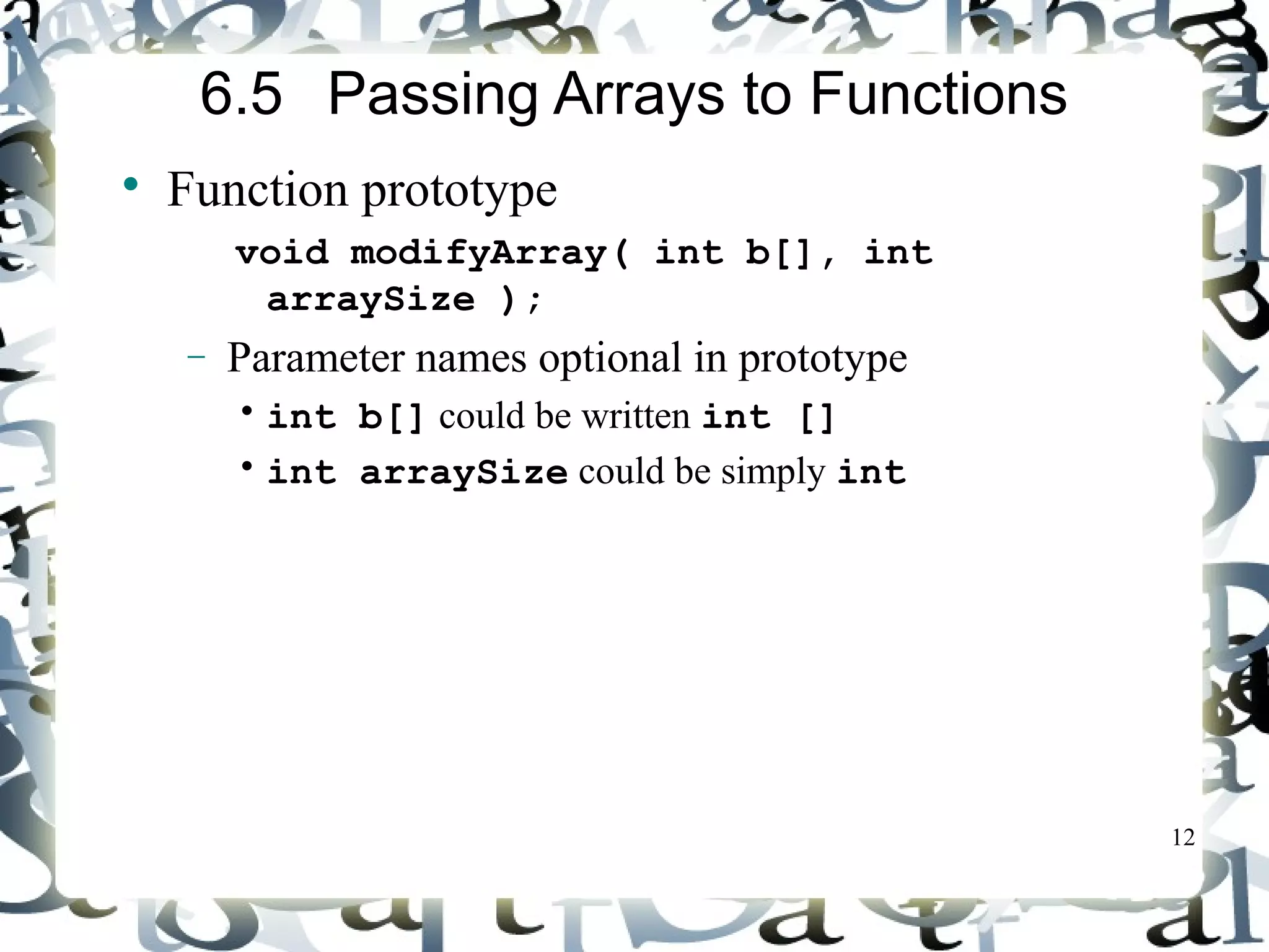 Chapter 6 arrays part-1 | PPT