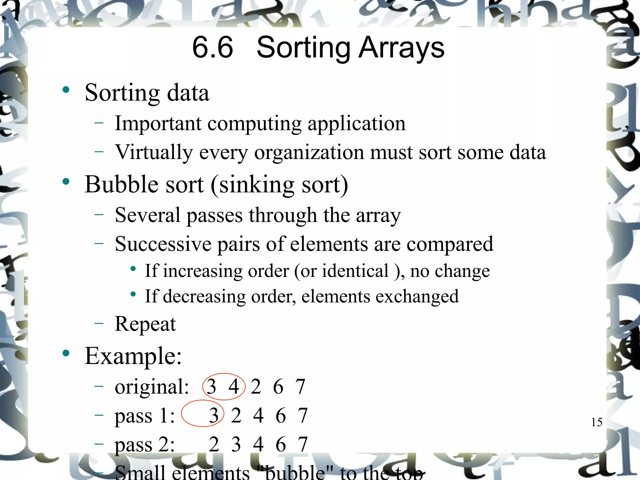 Chapter 6 arrays part-1 | PPT