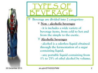 Chapter 6 - Beverage Service (1) | PPT