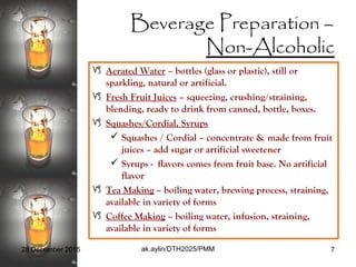 Chapter 6 - Beverage Service (1) | PPT