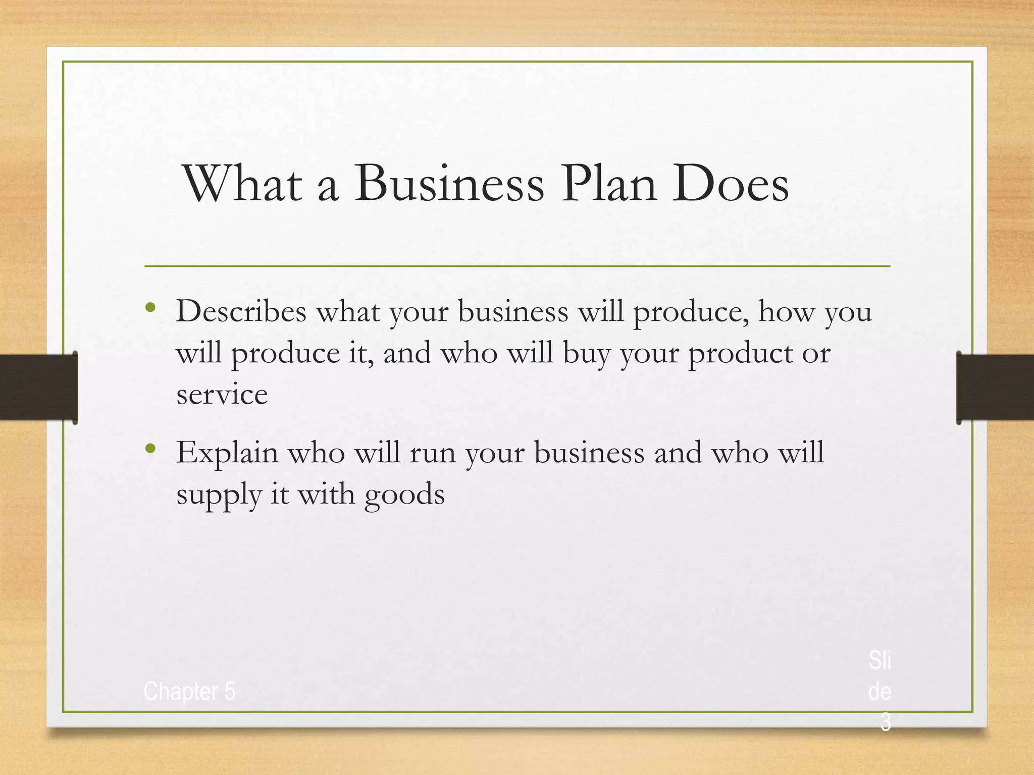 Chapter 6 - business plan power point presentation 1 | PPT