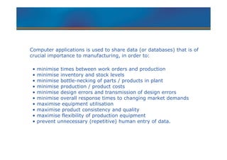 Chapter 6 computer and controls systems within manufacturing | PDF