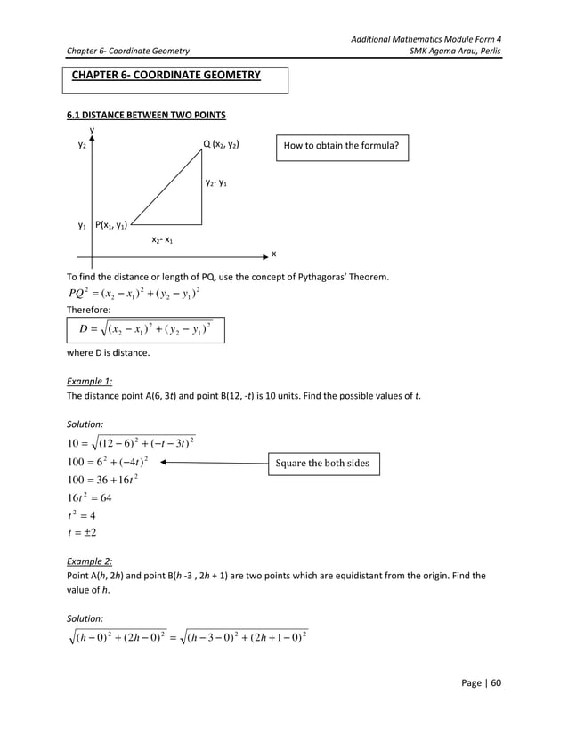 Chapter 6 coordinate geometry | PDF