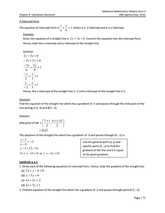 Chapter 6 coordinate geometry | PDF