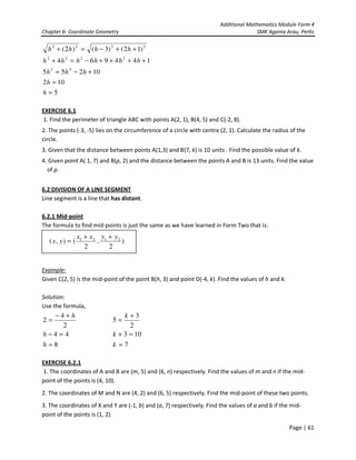 Chapter 6 coordinate geometry | PDF