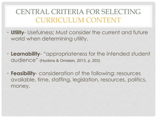Chapter 6 curriculum design | PPTX