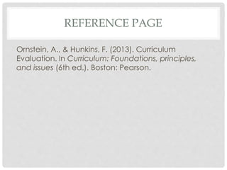 Chapter 6 curriculum design | PPTX