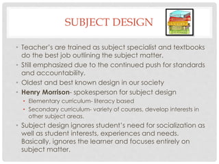 Chapter 6 curriculum design | PPTX