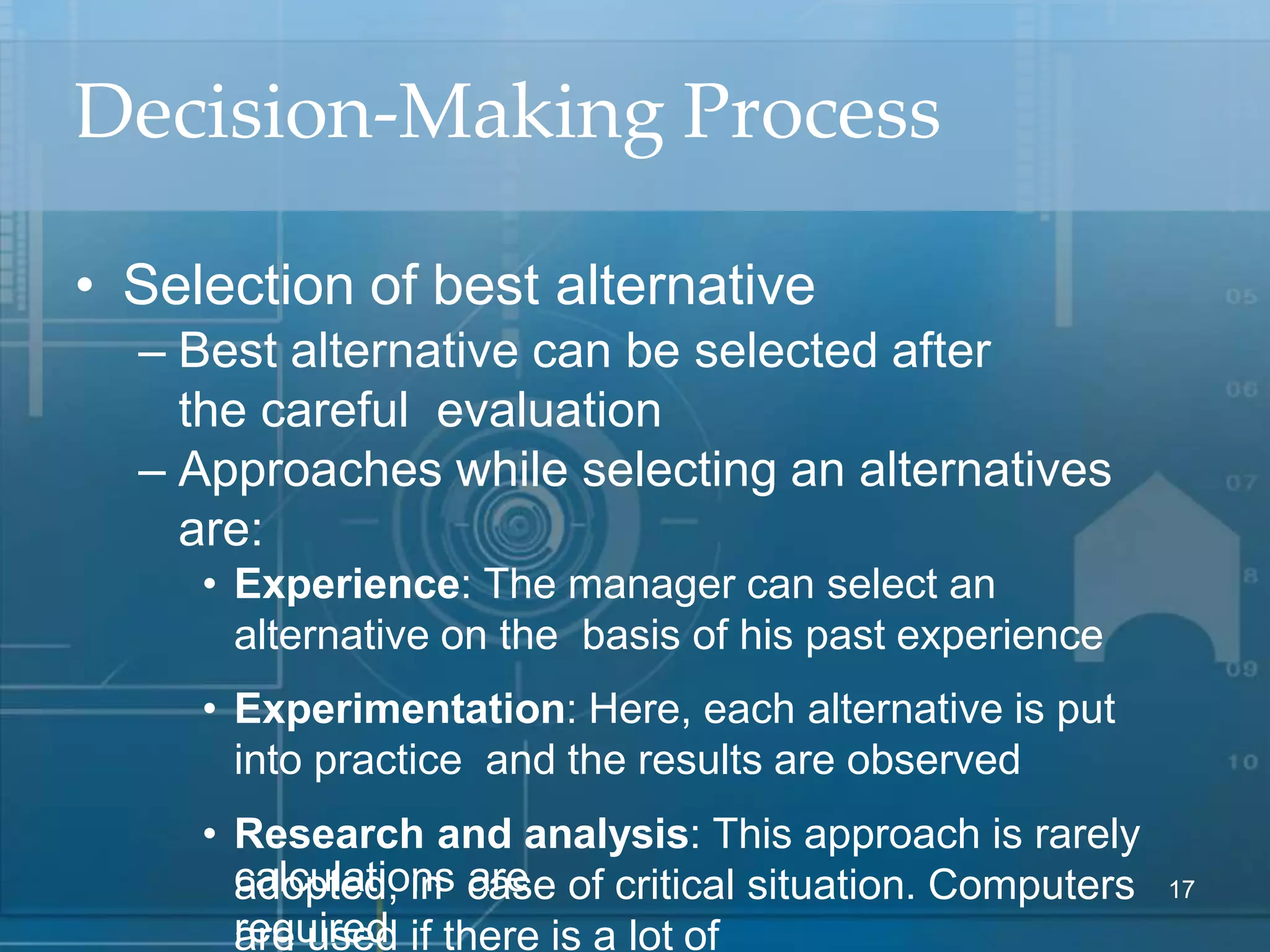 DECISION MAKING – DEFINITION, CHARACTERISTICS, ELEMENTS, PROCESS, TYPES ...