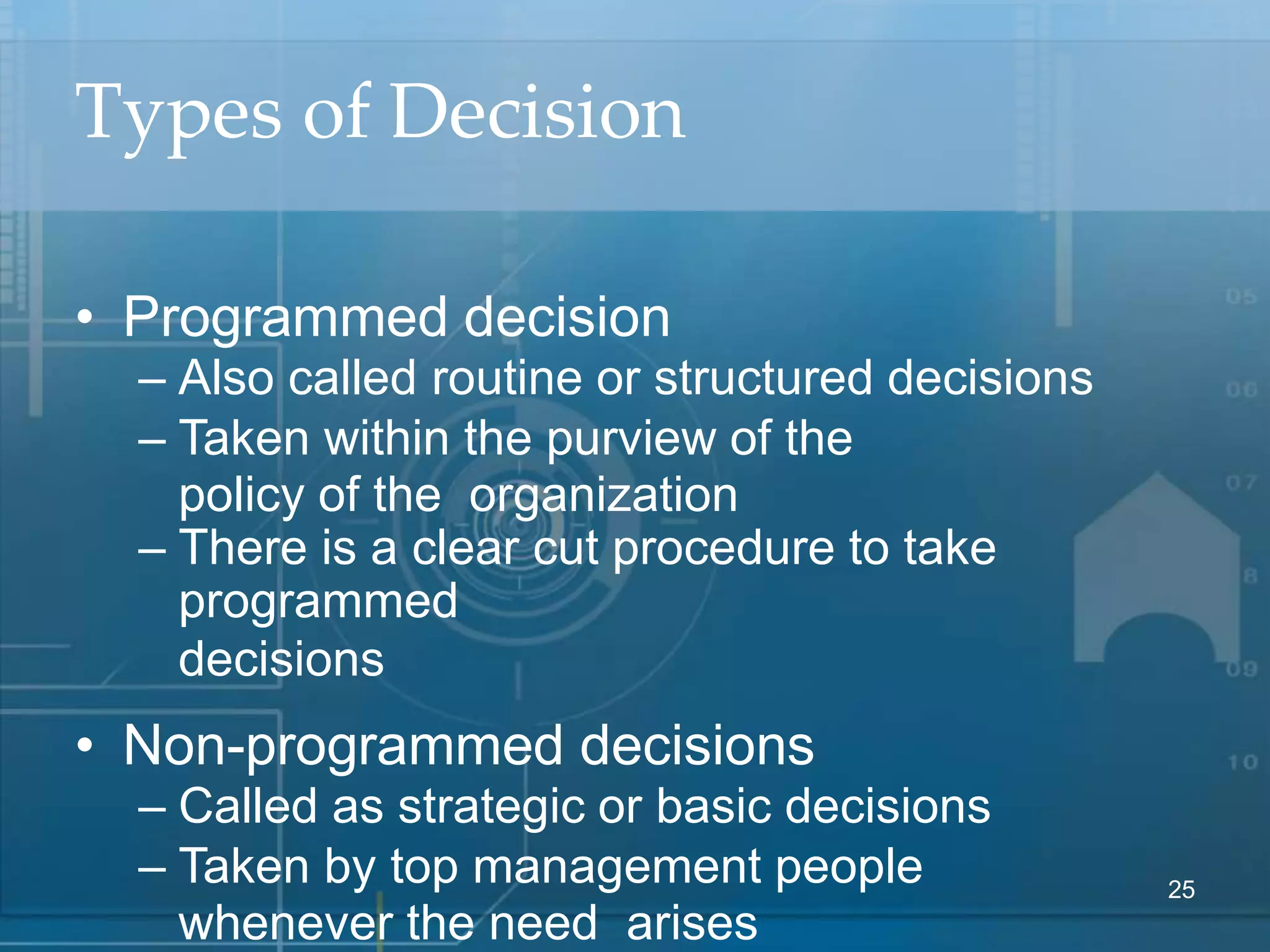 DECISION MAKING – DEFINITION, CHARACTERISTICS, ELEMENTS, PROCESS, TYPES ...