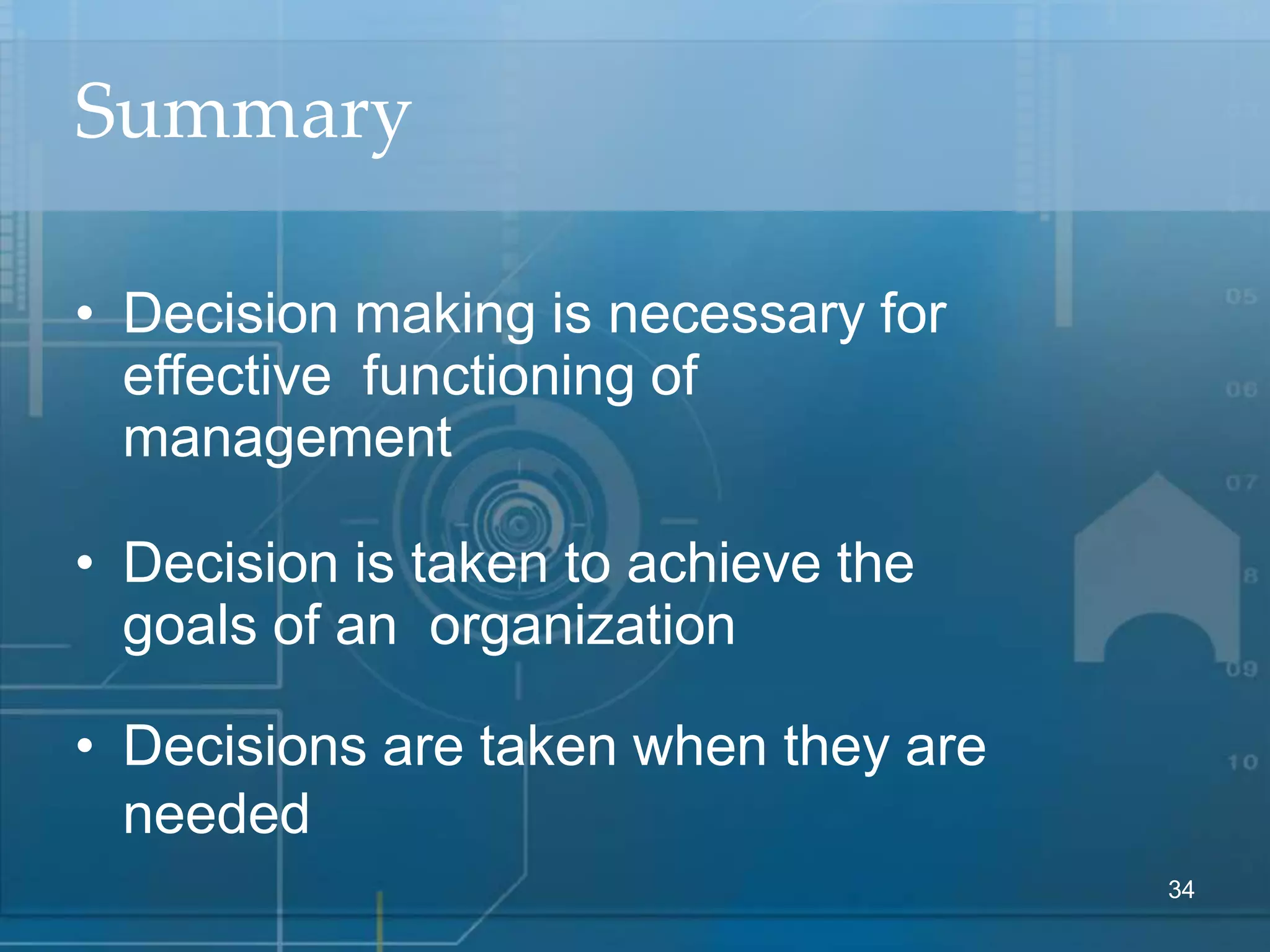 DECISION MAKING – DEFINITION, CHARACTERISTICS, ELEMENTS, PROCESS, TYPES ...