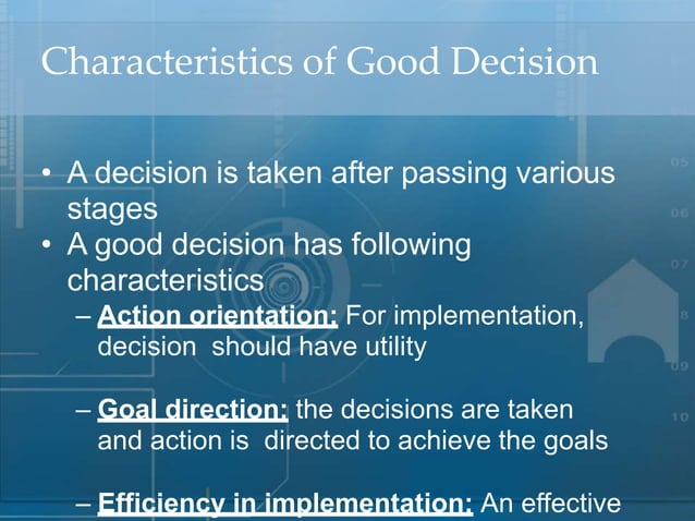 DECISION MAKING – DEFINITION, CHARACTERISTICS, ELEMENTS, PROCESS, TYPES ...