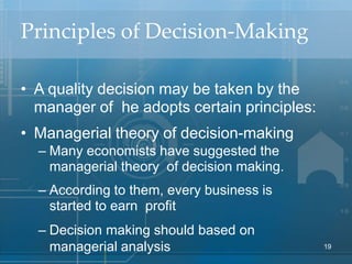 DECISION MAKING – DEFINITION, CHARACTERISTICS, ELEMENTS, PROCESS, TYPES ...