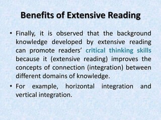 Chapter (6) extensive reading | PPT