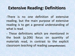 Chapter (6) extensive reading | PPT