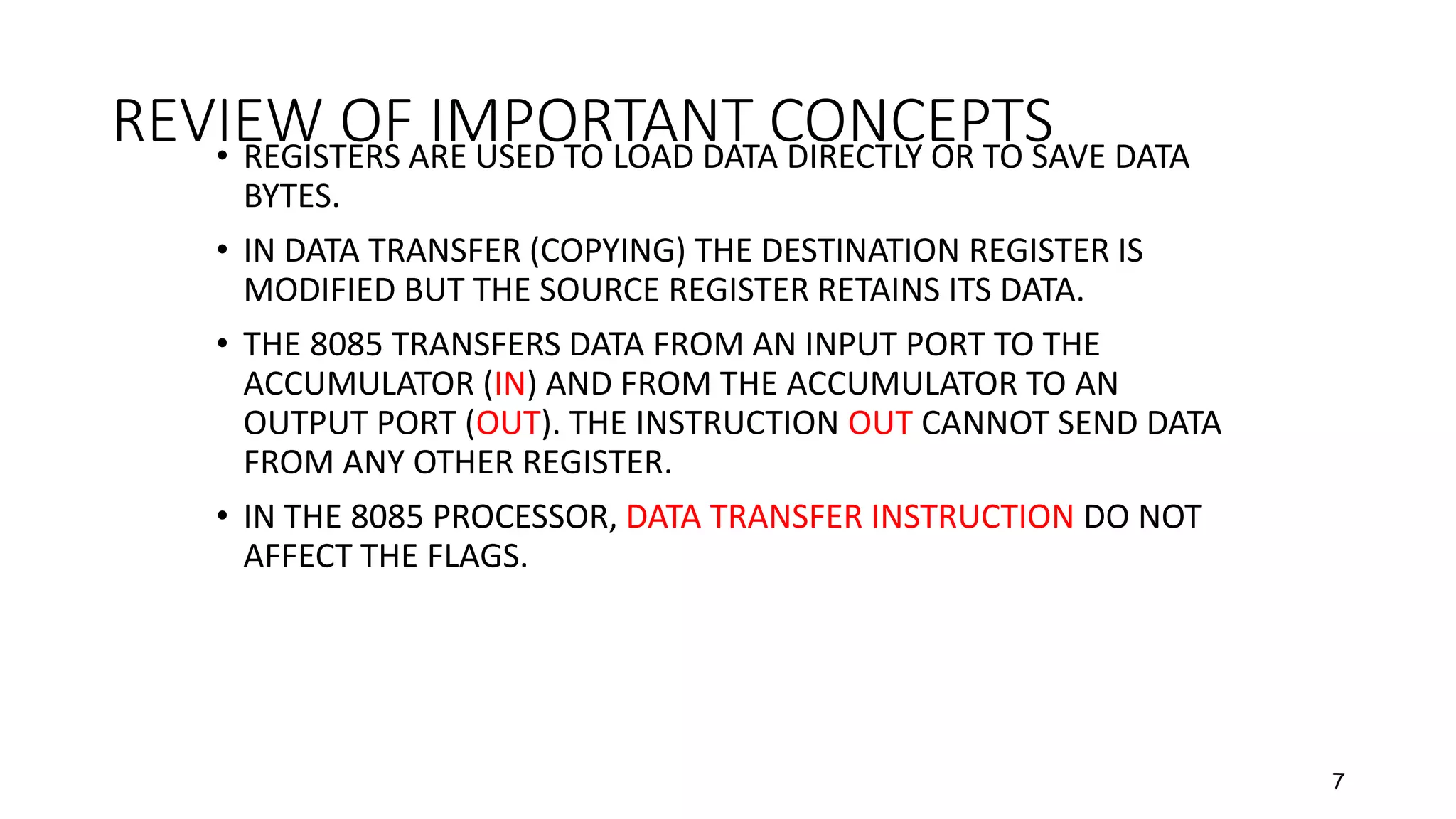 Chapter 6 - Introduction to 8085 Instructions | PDF