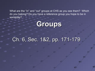 Chapter 6 groups and formal organization | PPT
