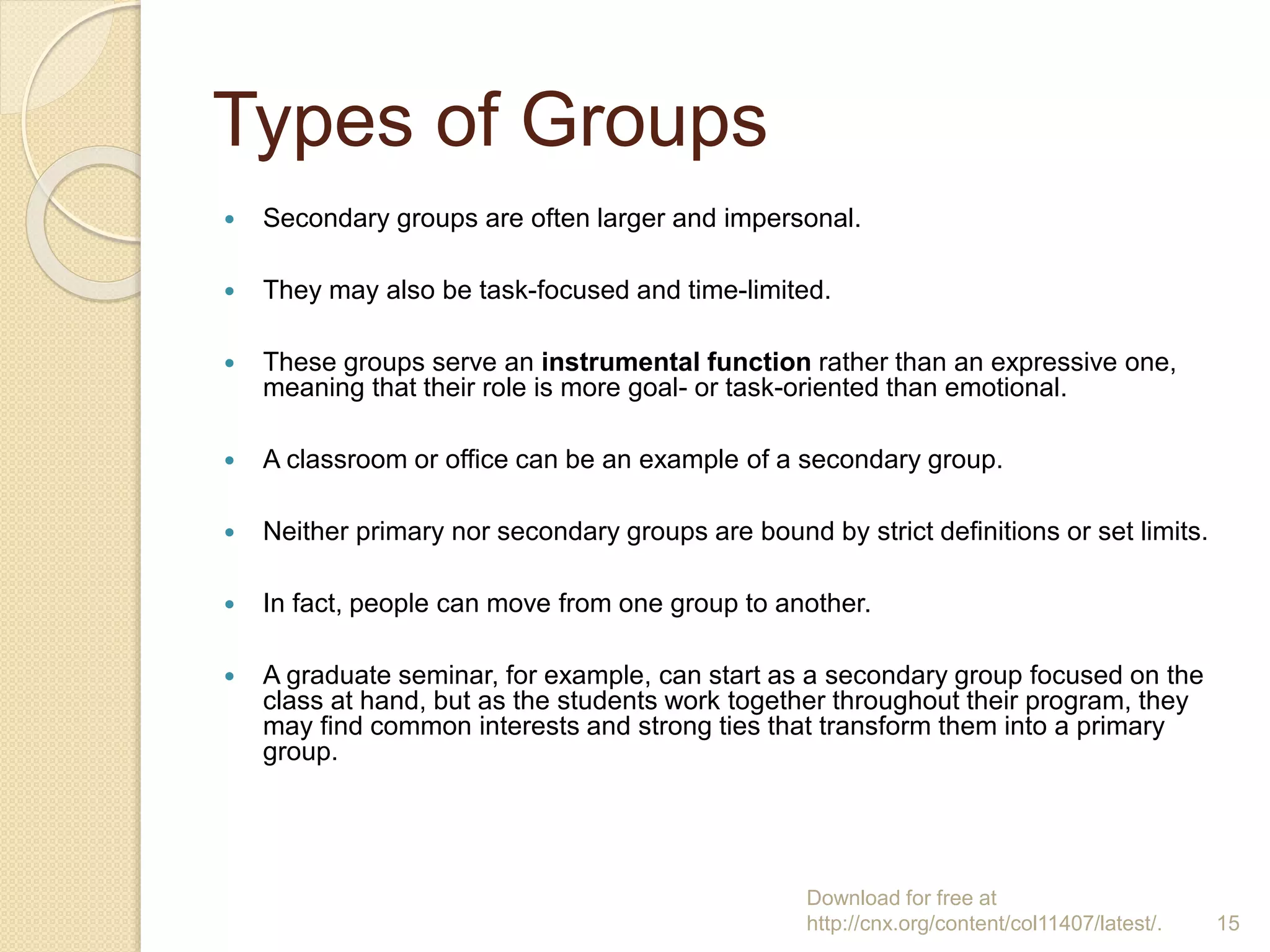 Chapter 6 groups and organization | PPTX
