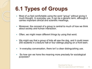 Chapter 6 groups and organization | PPT