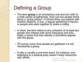 Chapter 6 groups and organization | PPT