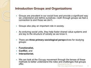 Chapter 6 groups and organization | PPT