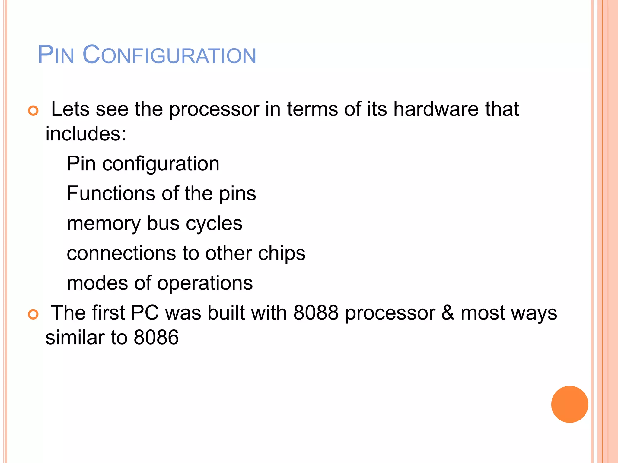 Chapter 6 hardware structure of 8086 | PPTX