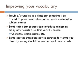 Chapter 6 improving your vocabulary | PPT
