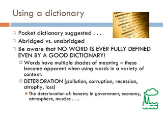 Chapter 6 improving your vocabulary | PPT