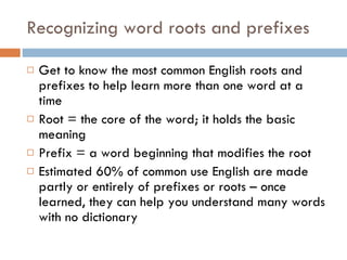 Chapter 6 improving your vocabulary | PPT