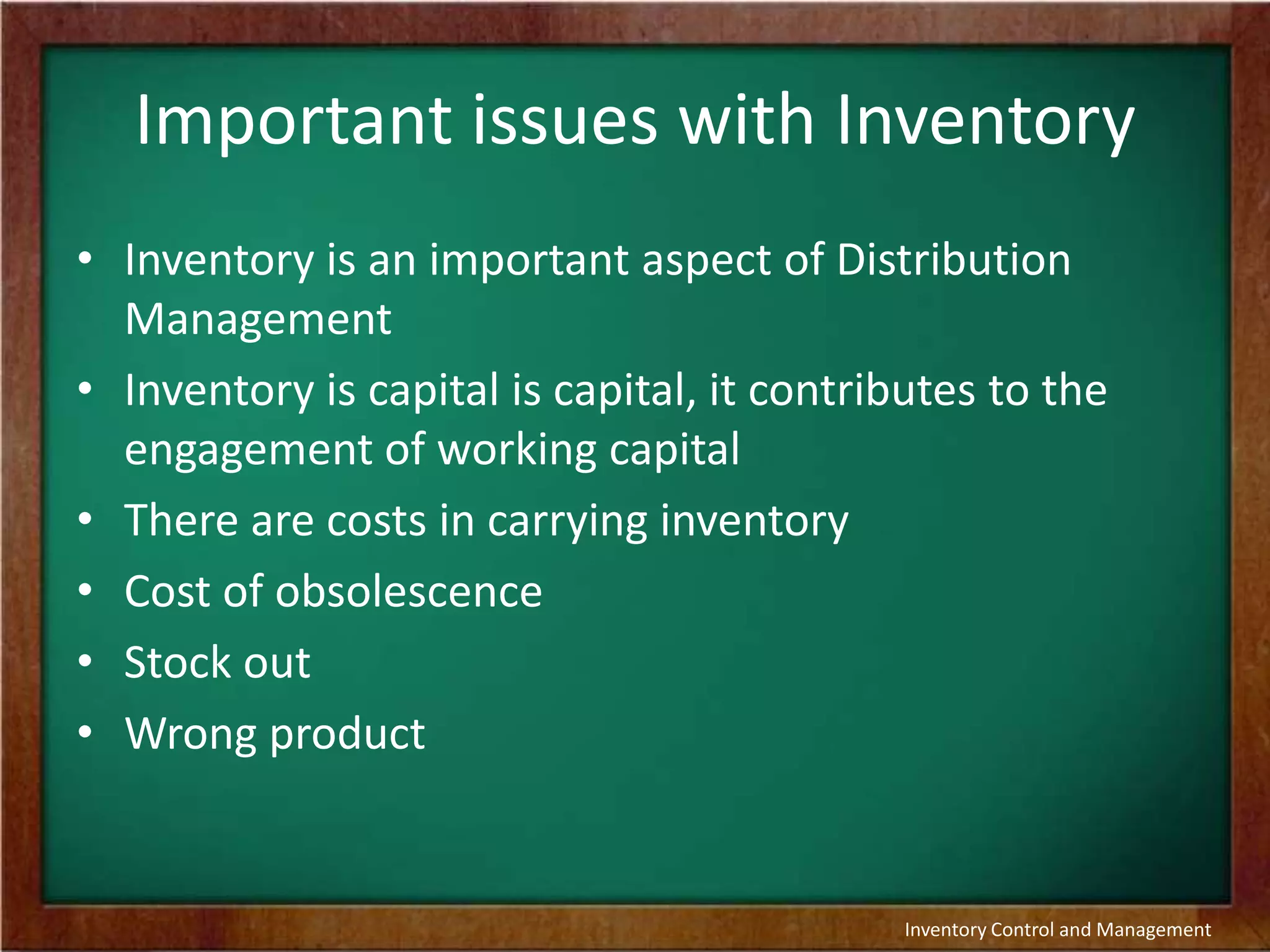 Inventory Control & Management | PPTX