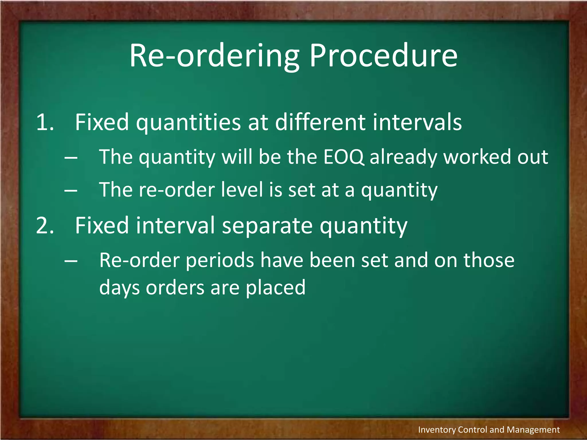 Inventory Control & Management | PPT