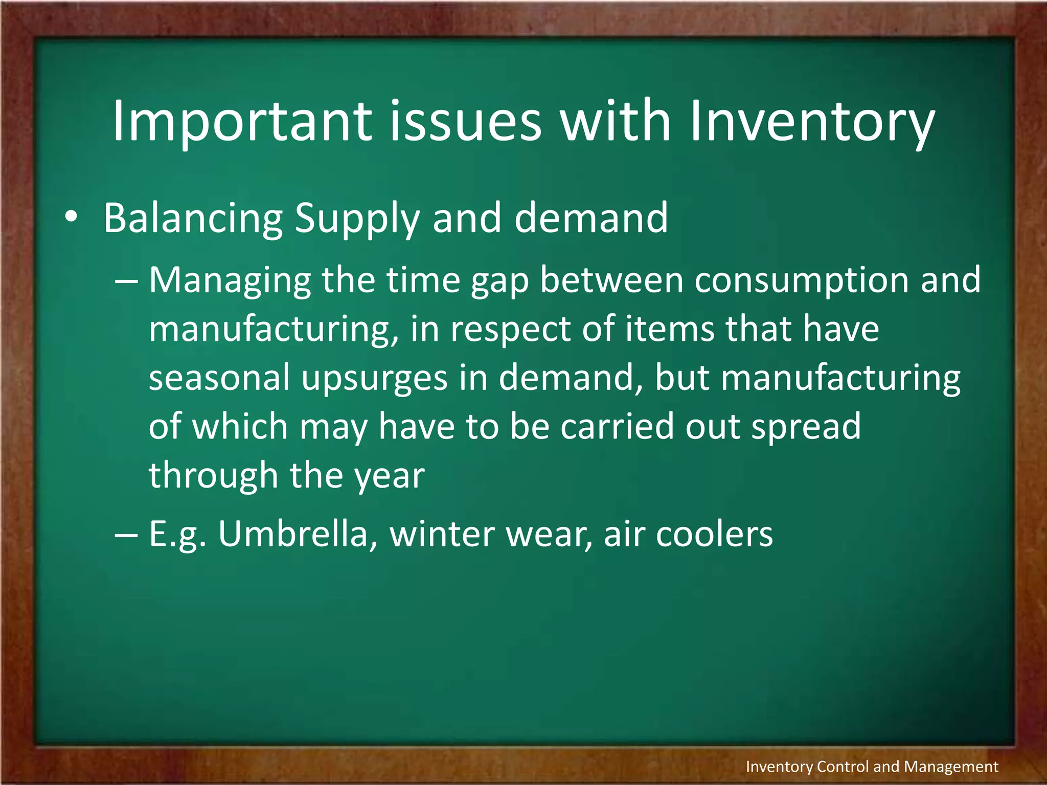 Inventory Control & Management | PPT