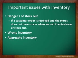 Inventory Control & Management | PPT