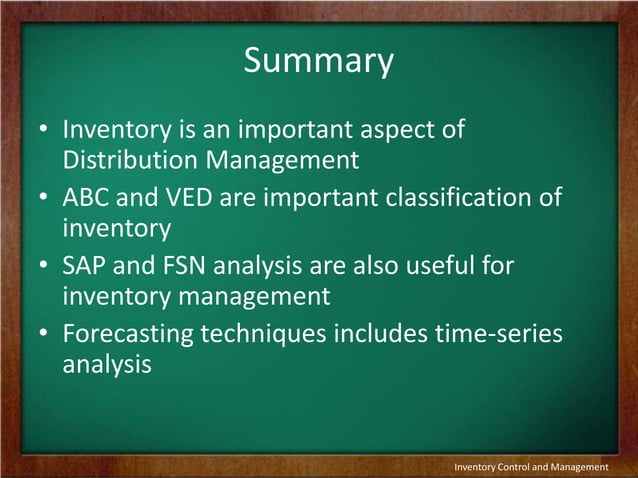 Inventory Control & Management | PPT