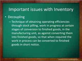 Inventory Control & Management | PPT
