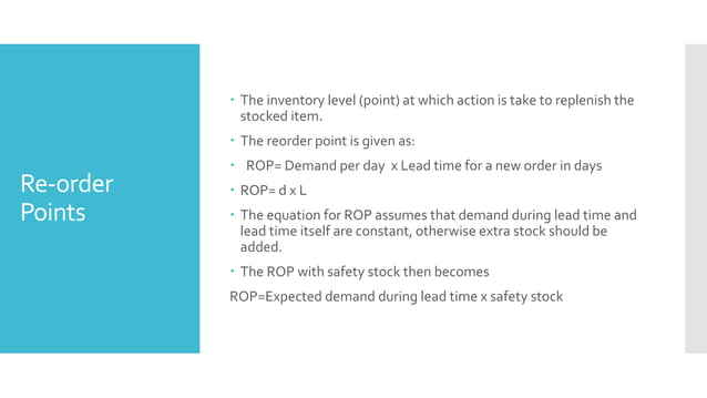 Chapter 6-Inventory Management .......... | PPTX