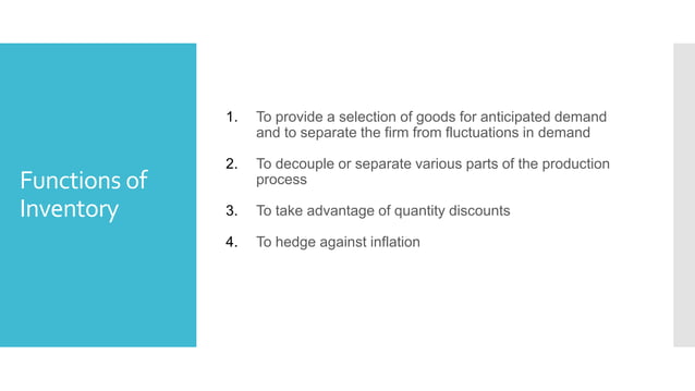 Chapter 6-Inventory Management .......... | PPTX