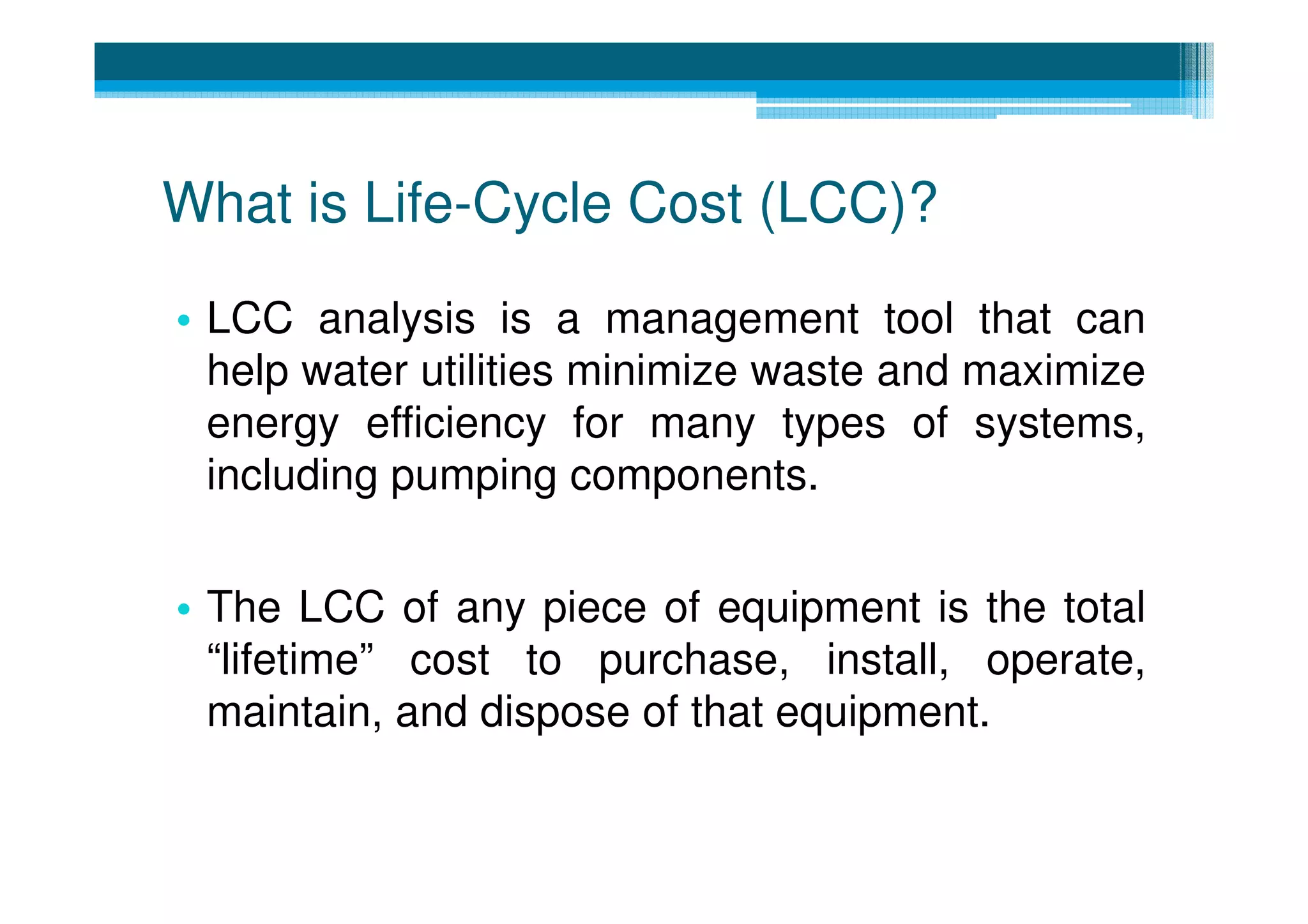 6: Energy Management in Water Supply Systems - Life-Cycle Cost Analysis ...