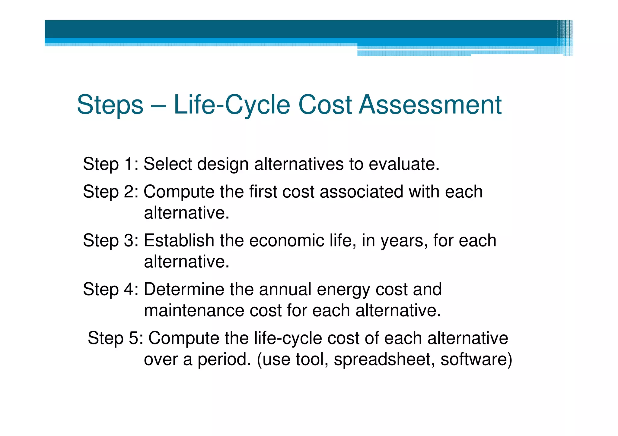 6: Energy Management in Water Supply Systems - Life-Cycle Cost Analysis ...